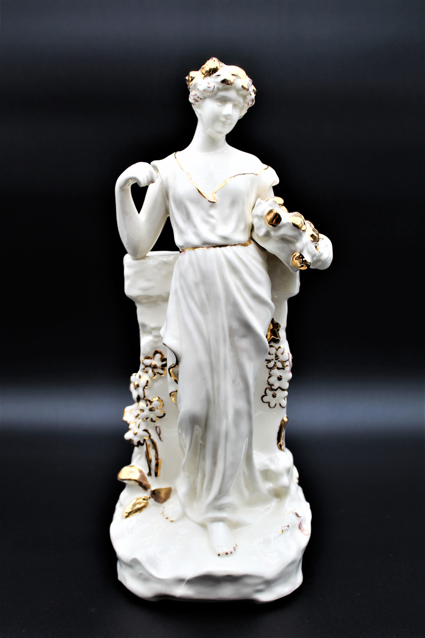 Gilden Porcelain Greek Goddess Statue - Hope Chest Thrift Store