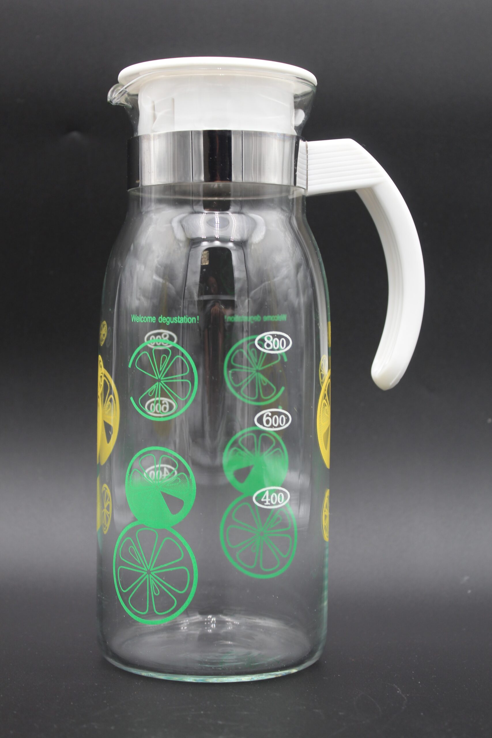 Vintage Lemon Lime Carafe w/Lid - Hope Chest Thrift Store